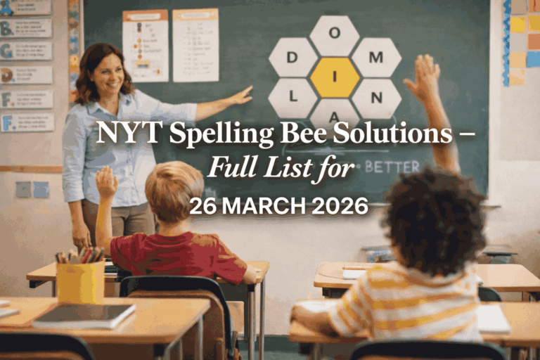 NYT Spelling Bee Solutions – Full List for 26 MARCH 2026 - Best ...