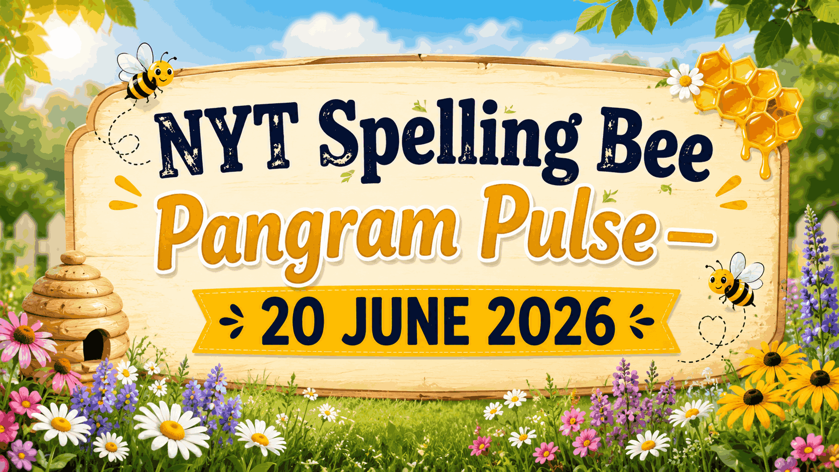 NYT Spelling Bee Pangram Pulse – 20 JUNE 2026 - Best Spelling Bee App ...